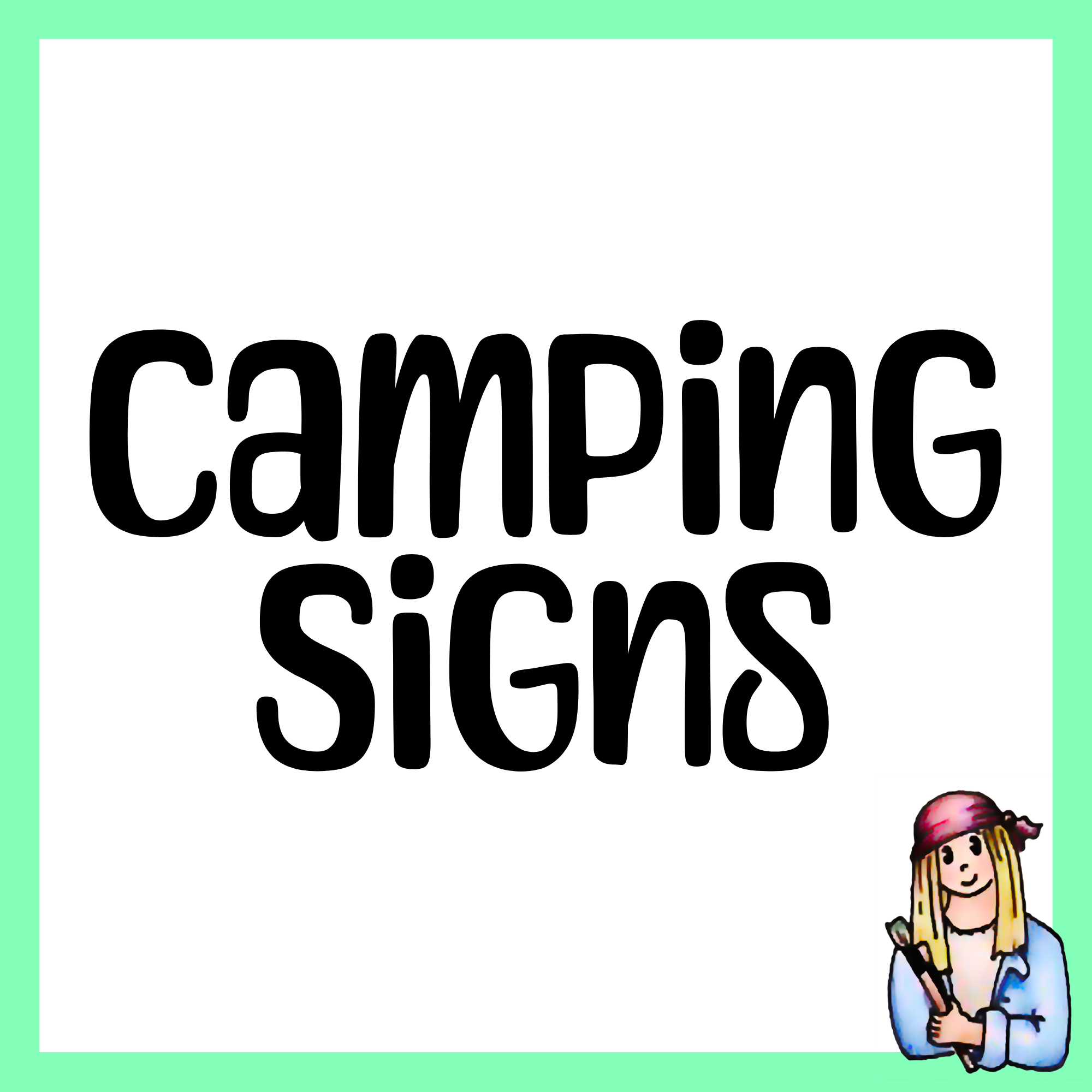 Camping Themed Signs - Nature, Lake, Cabins, Campsites, RVs and more ...