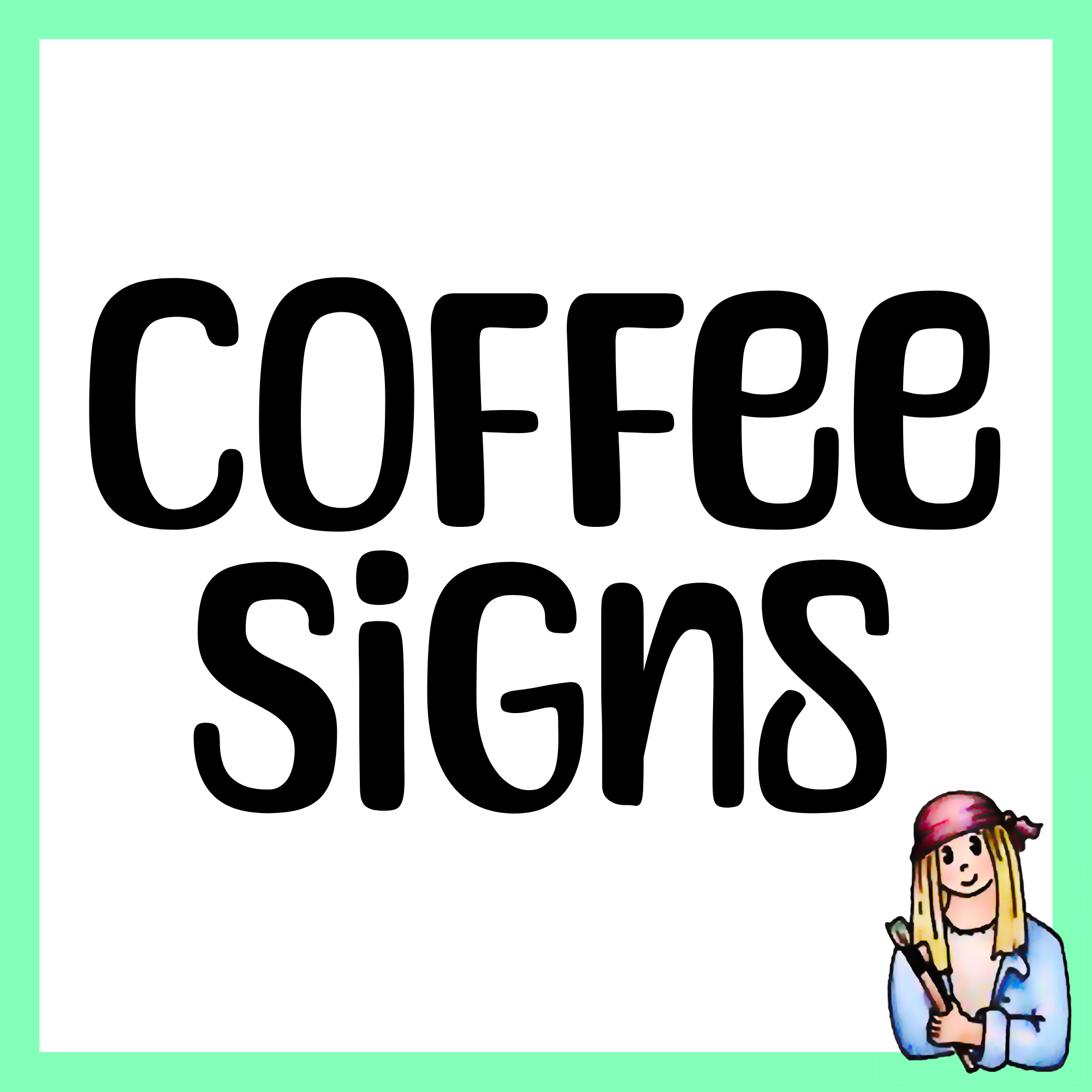Coffee Themed Signs - Vintage Style Kitchen Decor for Caffeine Addicts ...