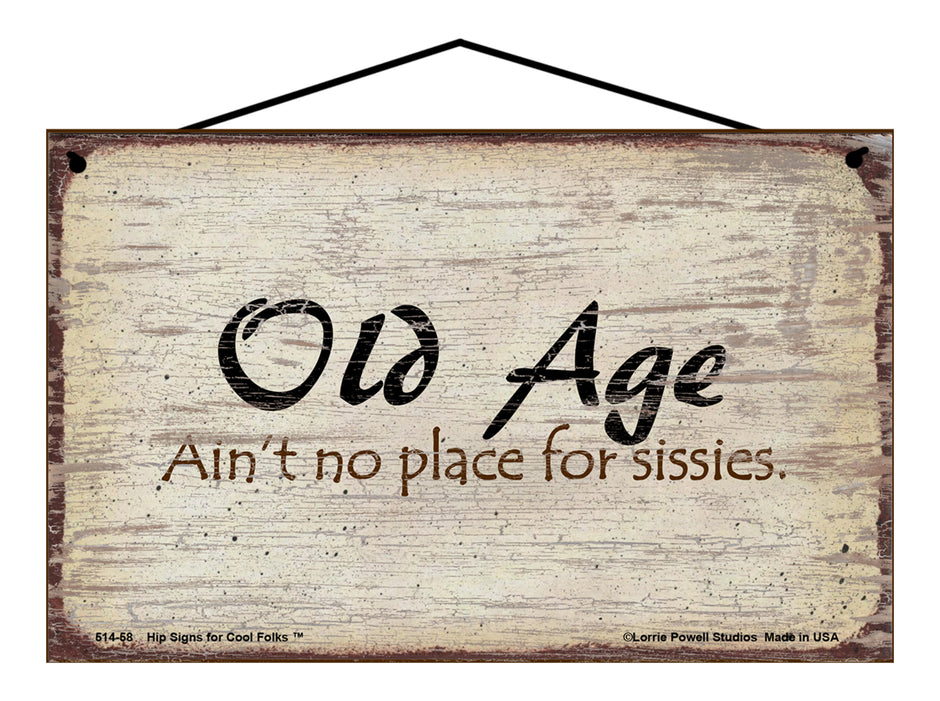 Retirement Signs - Gifts for Retirees, Old Age Humor, Vintage Style ...
